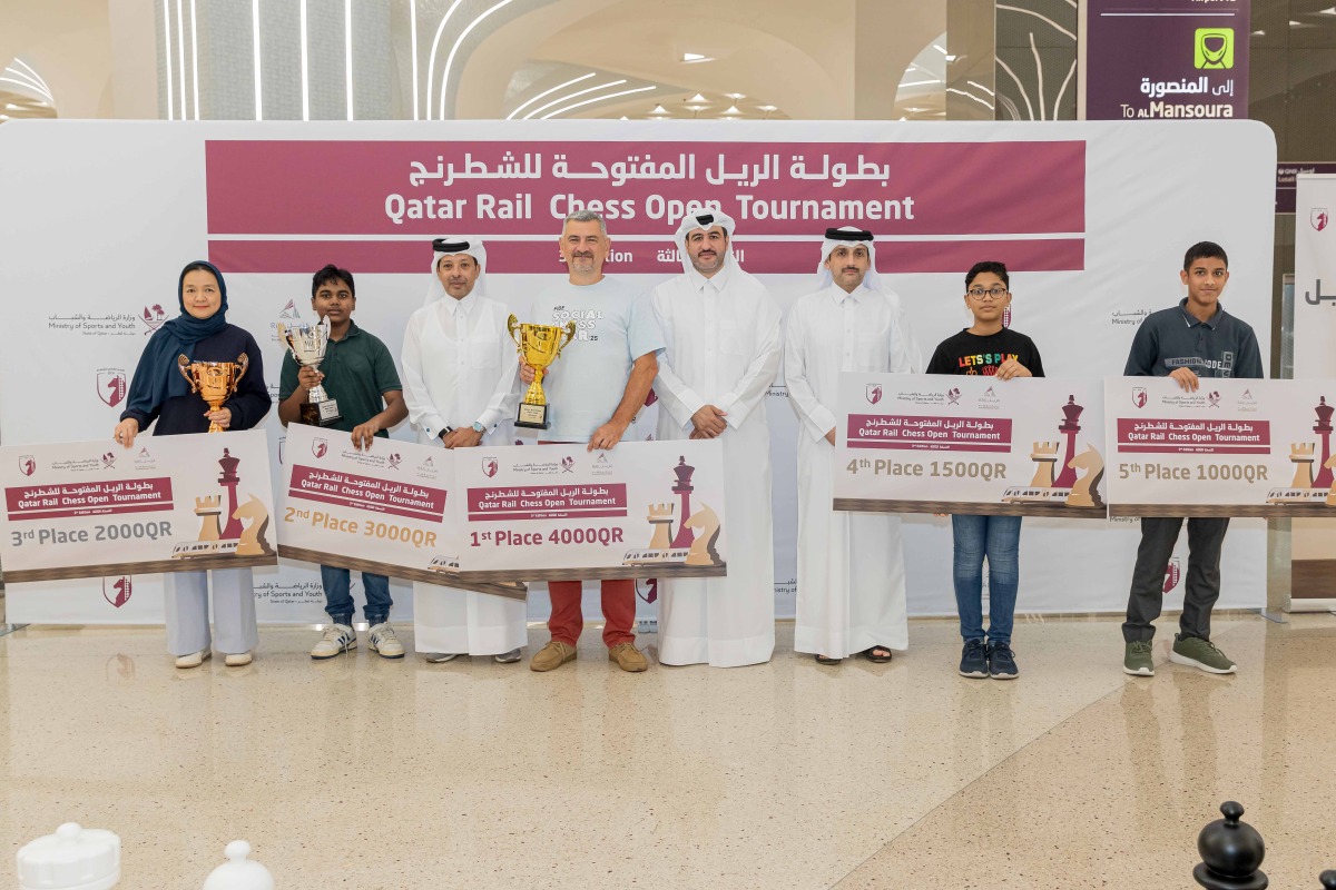 Winners of Qatar Rail Chess Open 2025 honoured